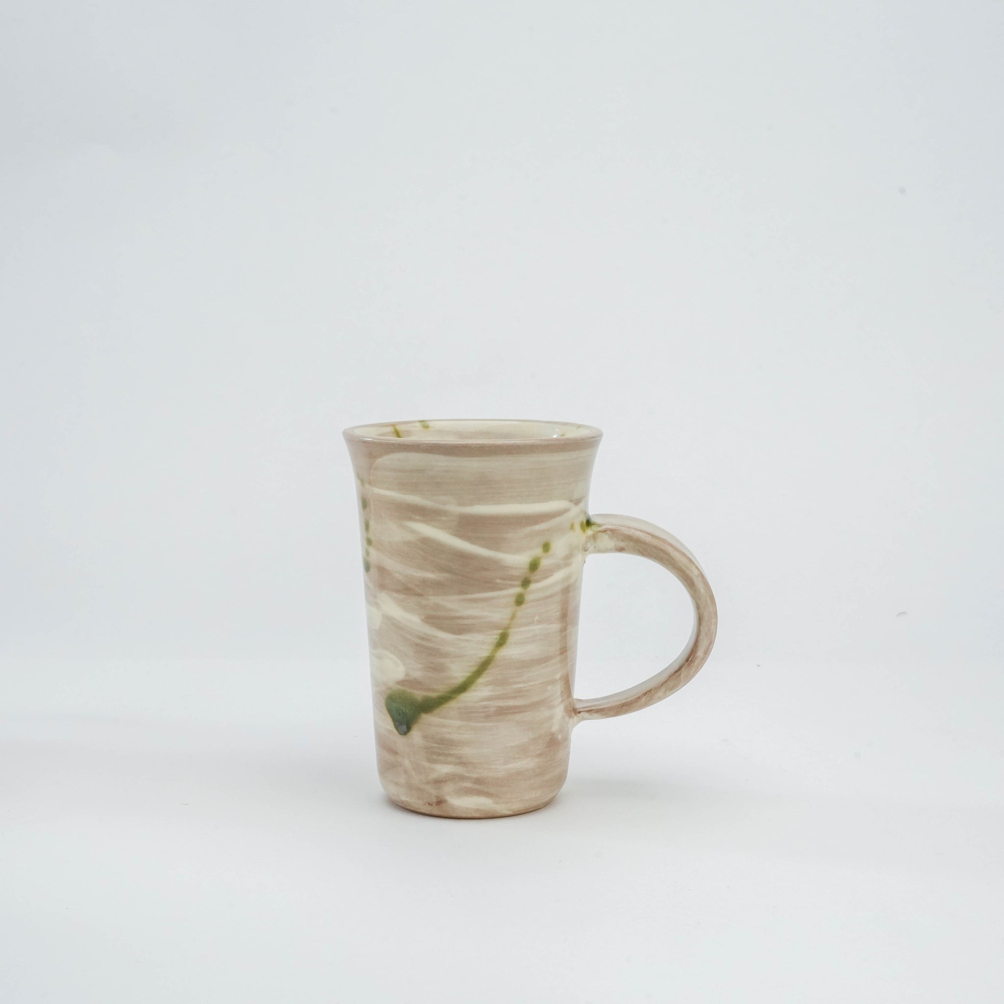 Mino Ware Yunomi Mug - Shiro Hakeme | Handcrafted Japan
